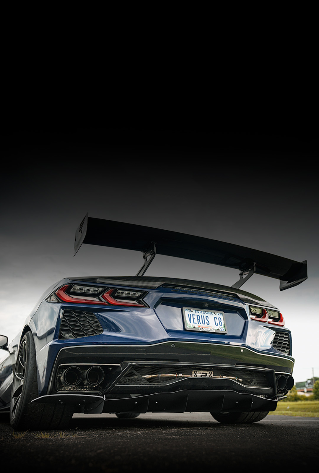 UCW Rear Wing Kit, Bottom Mount - Corvette Convertible (C8) | Verus ...