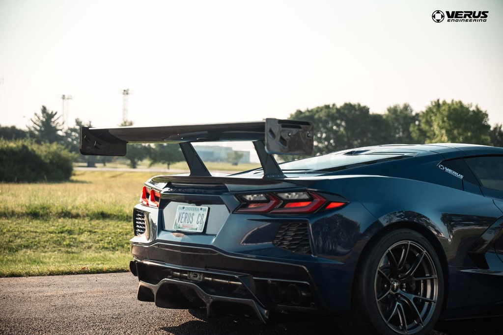 Swan Neck V1X Rear Wing Kit - Corvette Stingray (C8) | Verus Engineering